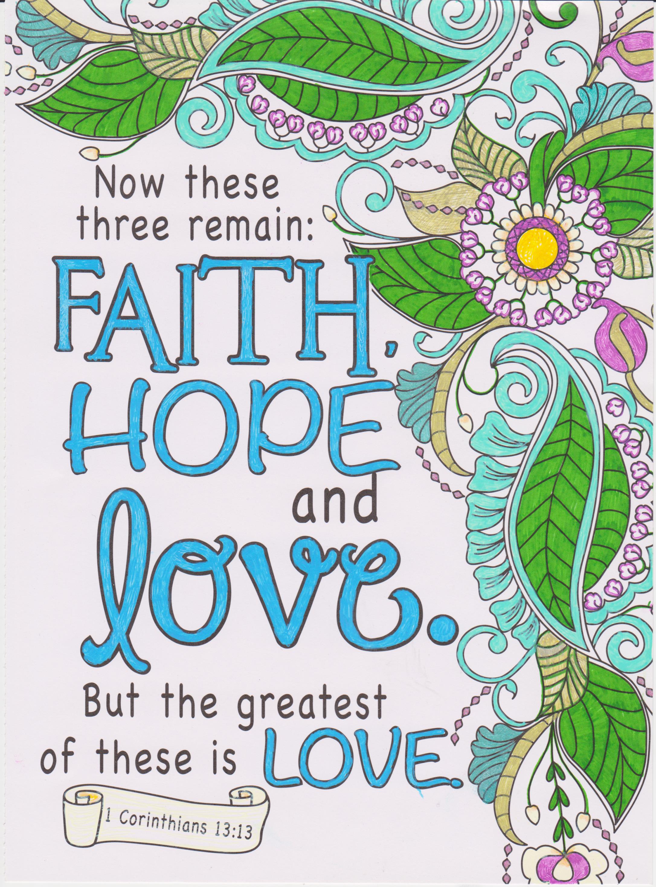 Bible Doodle: 1 Corinthians 13:13 – Kathleen S Evenhouse