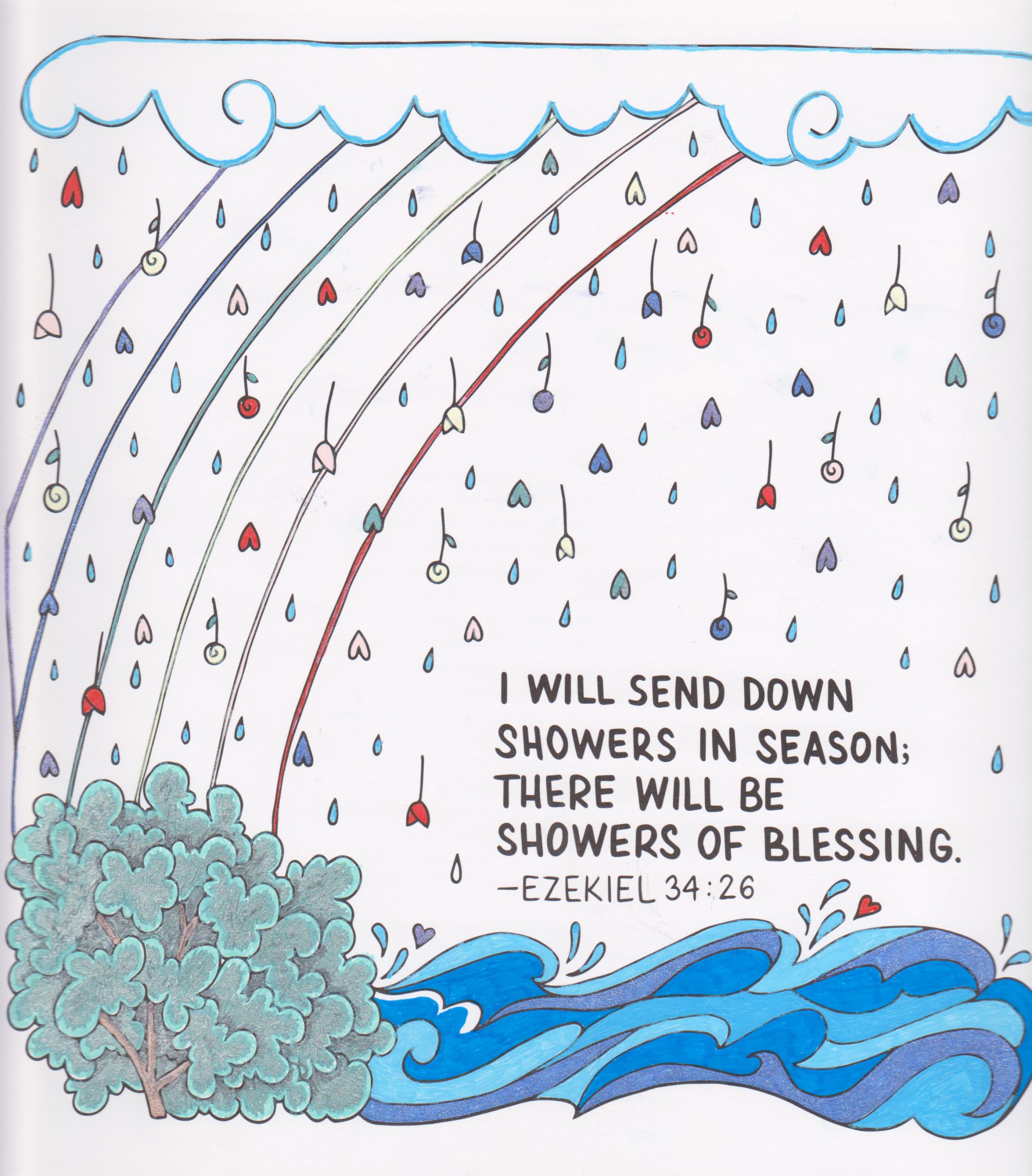 Bible Doodle: Ezekiel 34:26 – Kathleen S Evenhouse