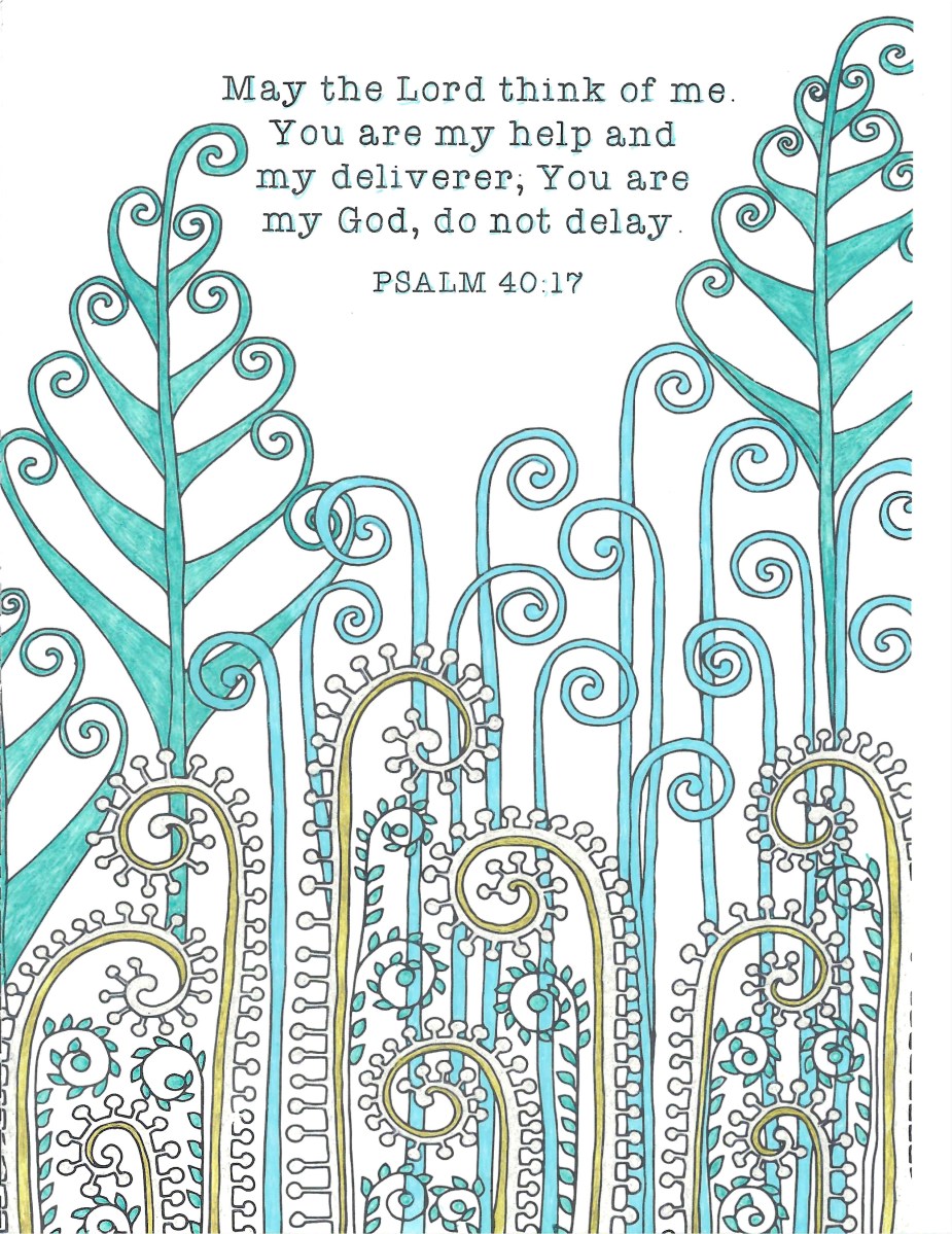 Bible Doodle: Psalm 40:17 – Kathleen S Evenhouse